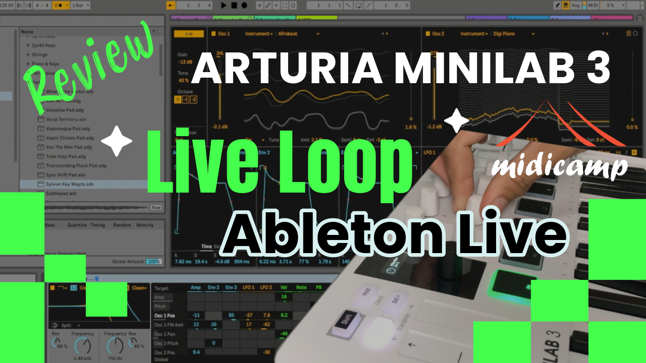 Integrasi dan memainkan live loop menggunakan Arturia Minilab 3 di ...
